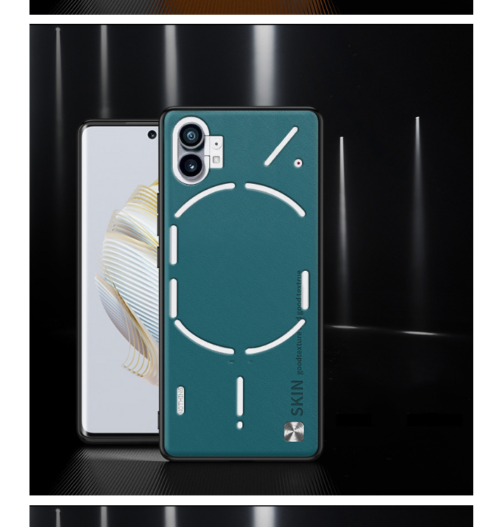 Чехол MyPads для Nothing Phone 1 из импортной качественной кожи, зеленый