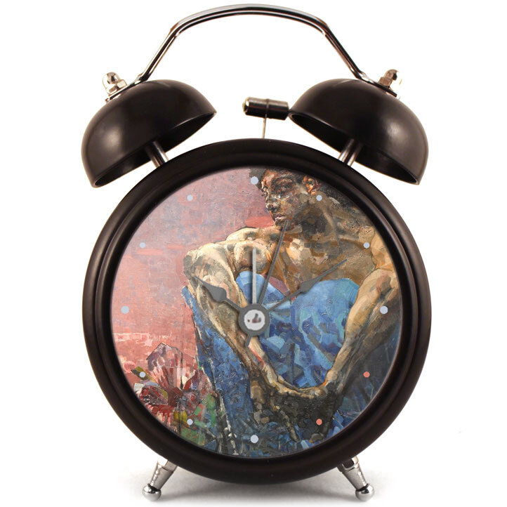 Оригинальный Будильник Врубель демон сидящий