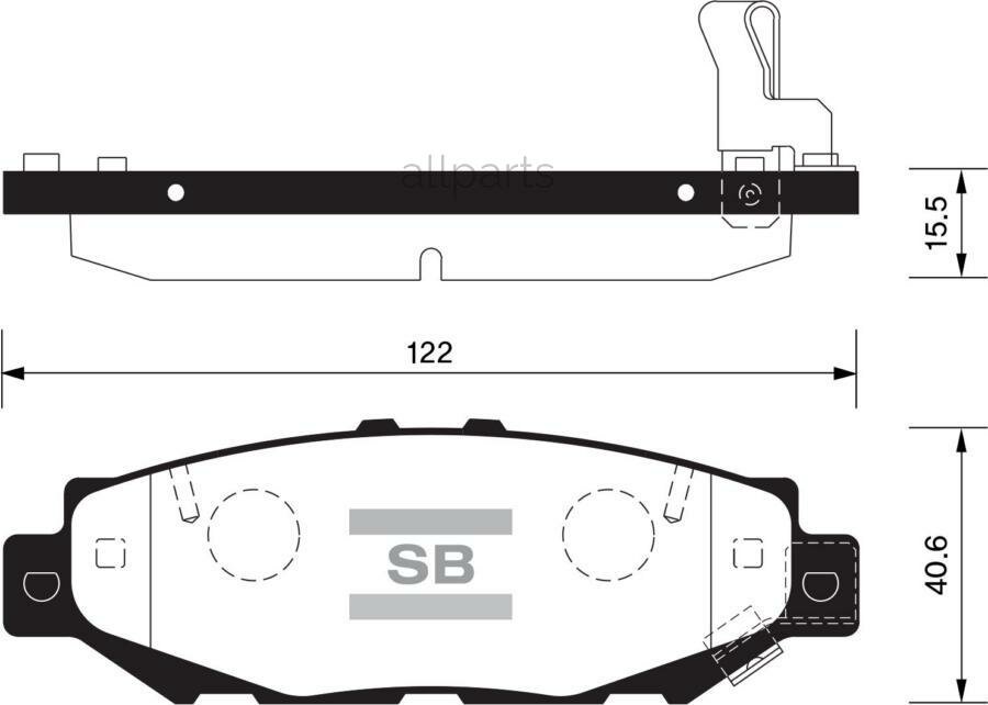 SANGSIN BRAKE SP1432 Колодки тормозные дисковые, задние