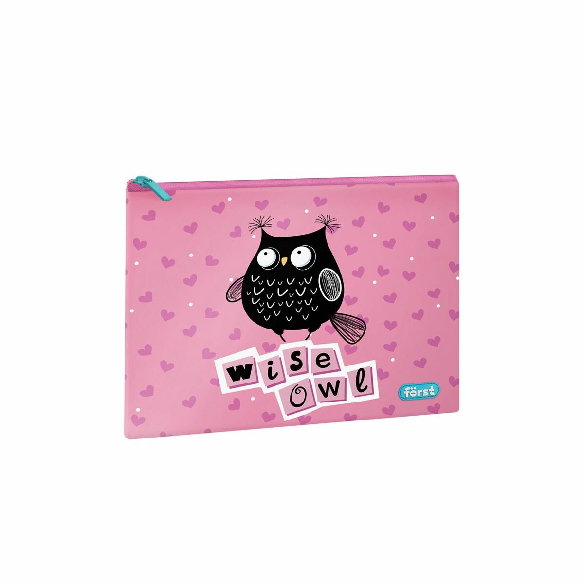 Папка текстильная на молнии Black owl А5 205х255мм Forst