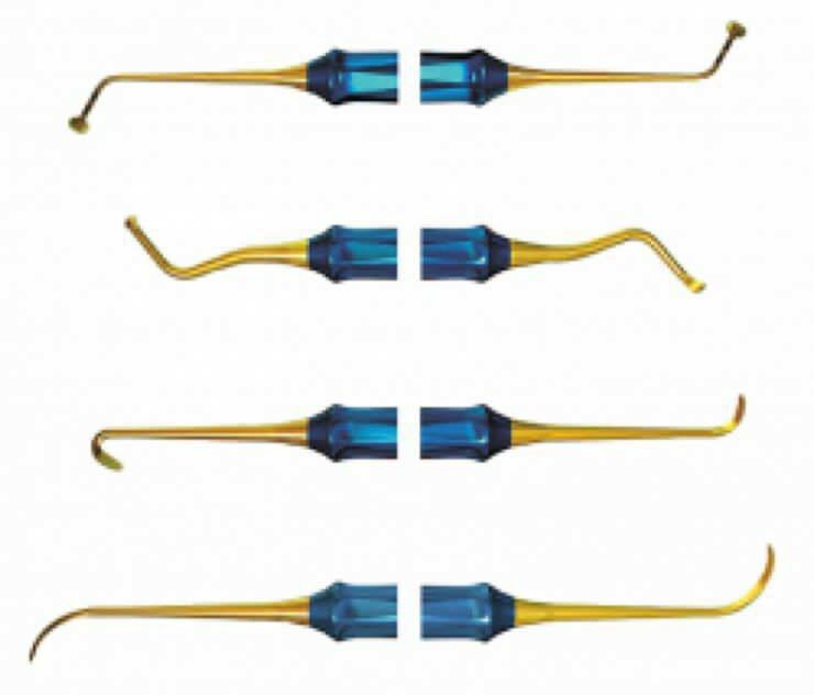 Набор кюрет Filling Instruments, для синус-лифтинга, белый, 4 шт