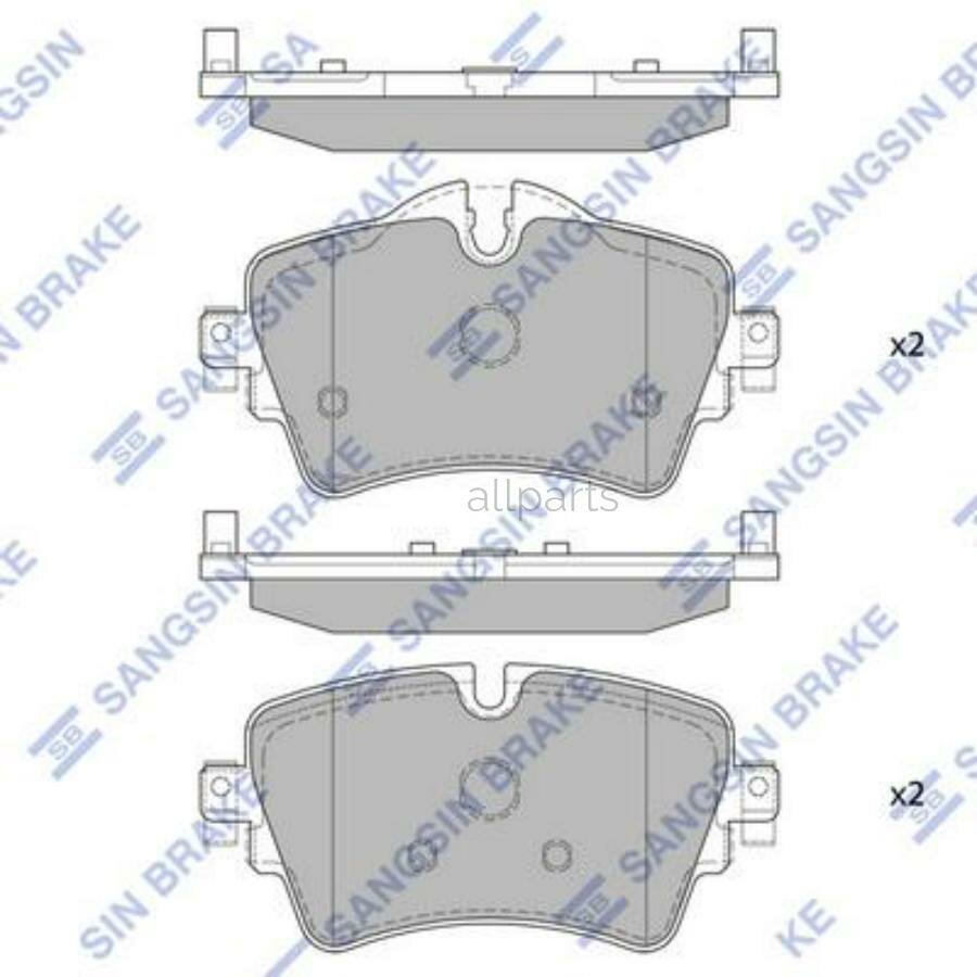 SANGSIN BRAKE SP4005 Комплект тормозных колодок, дисковый тормоз