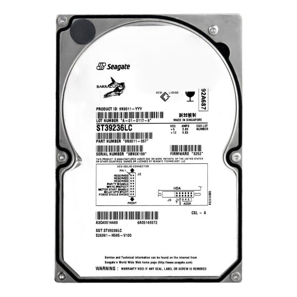 Жесткий диск Seagate 9N3011 9,2Gb 7200 U160SCSI 3.5" HDD
