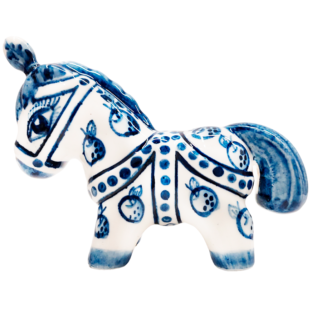 Фарфоровый фигурка ручной работы "Пони", гжель