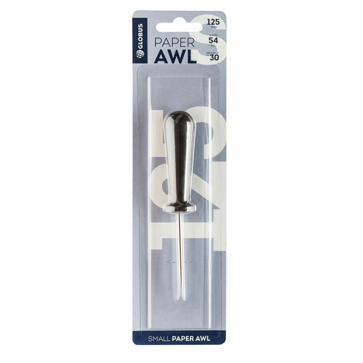 Шило канцелярское малое, 2мм, длина иглы 55 мм, ручка пластиковая