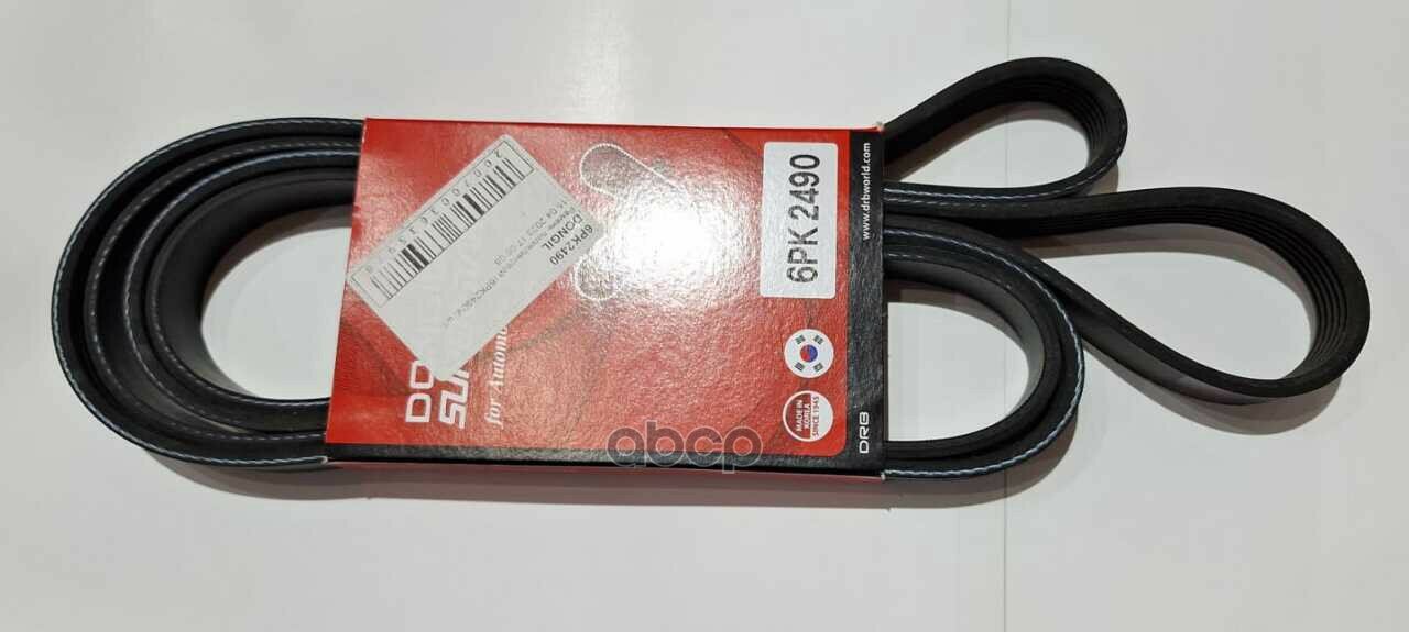 Ремень приводной поликлиновой 6PK2490 VW Passat, Phaeton, Touareg AUDI A4, A6, Q5, Q7 (3.0) (04-) DONGIL DONGIL арт. 6PK2490