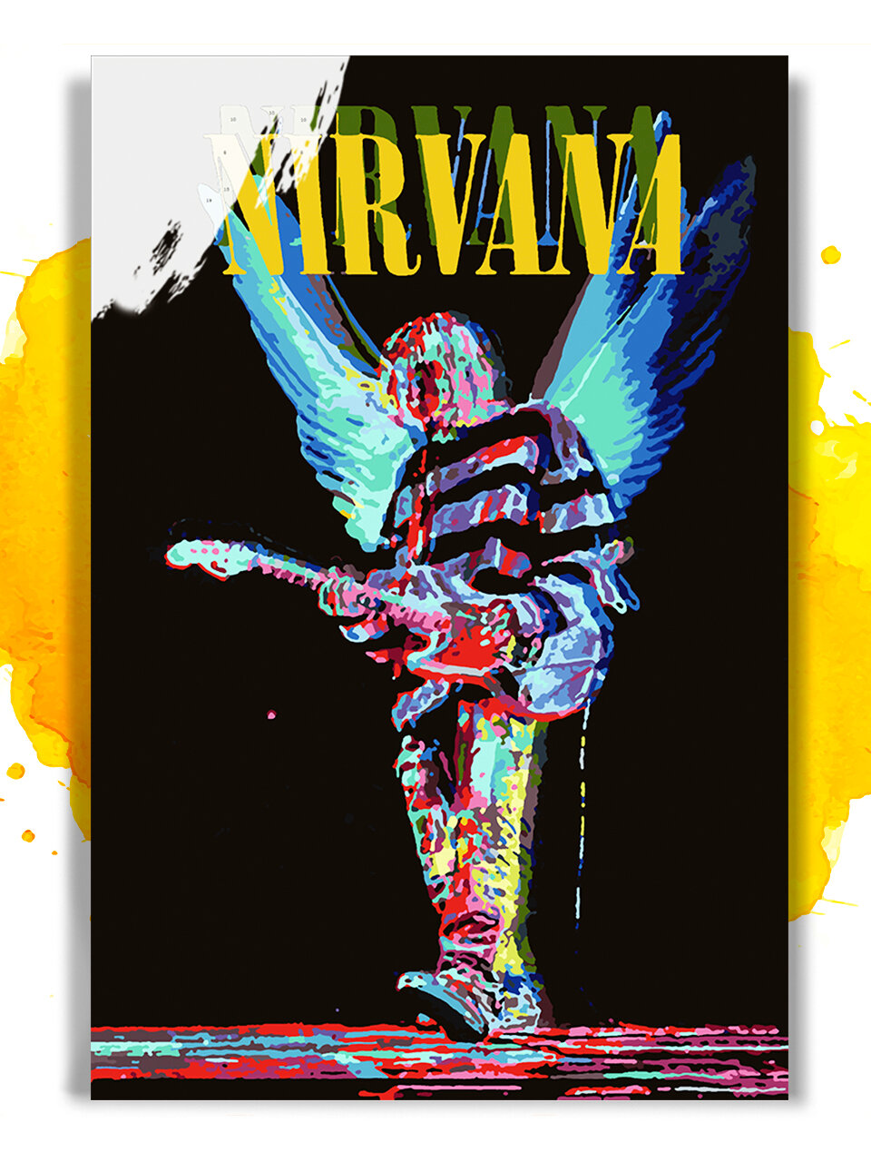 Картина по номерам на холсте Nirvana - Kurt Cobain, 40 х 60 см