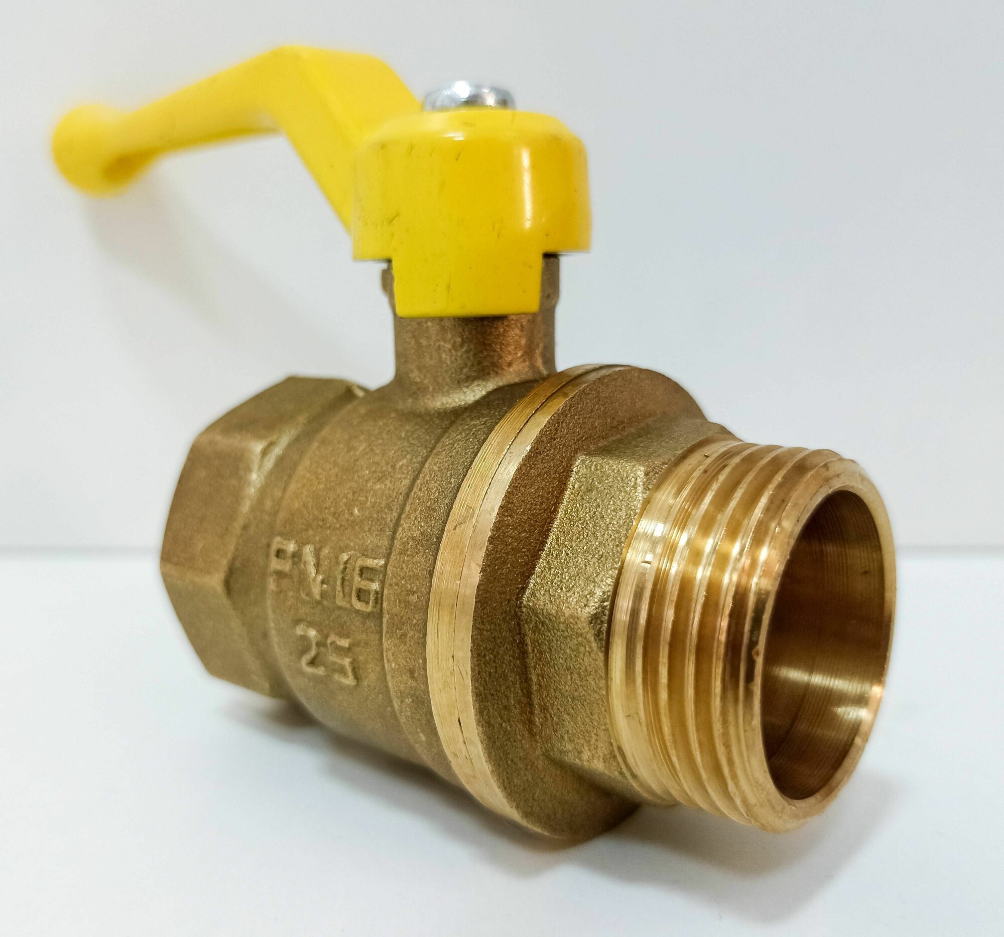 Кран газовый 1 дюйм Ду-25 VALFEX гайка-штуцер рычаг