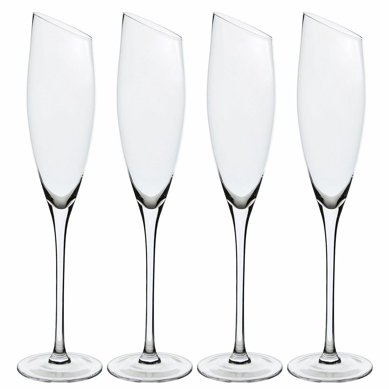 Бокал для шампанского, Kuchenland, набор из 4 шт, кристальное стекло, Charm L