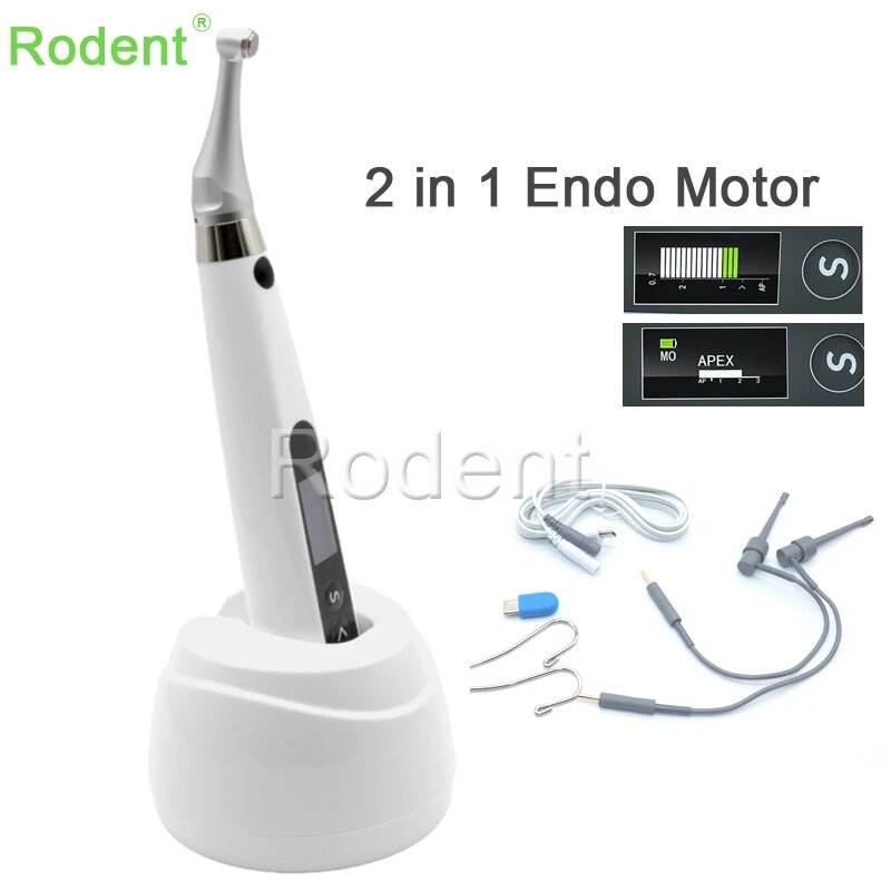 Rodent Беспроводной эндомотор 2-в-1 для корневых каналов EU PLUG