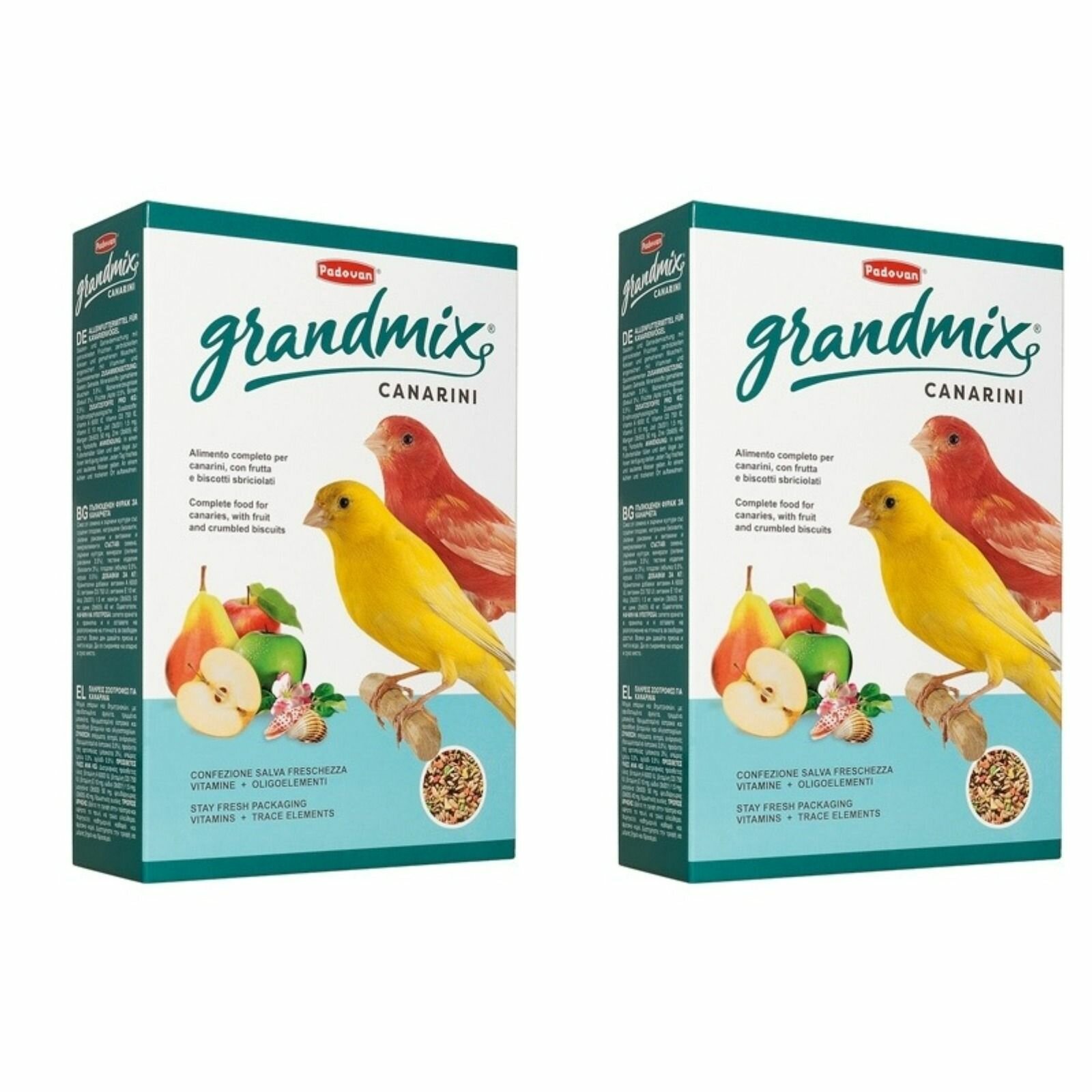 Padovan Корм для птиц Grandmix Canarini для канареек, 1 кг, 2 уп