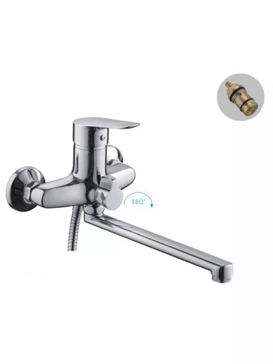 Смеситель для ванны Frap F22703-B, однорычажный, поворотный излив, хром