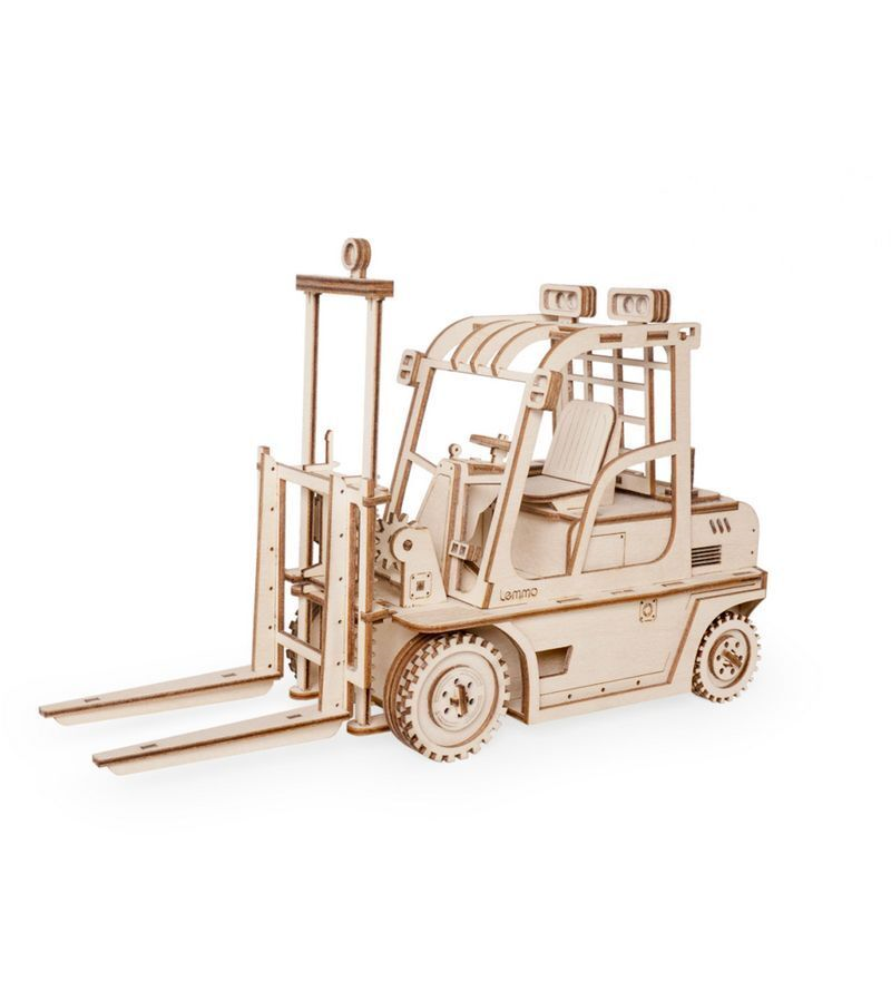 Деревянный конструктор Lemmo Погрузчик, 123 детали