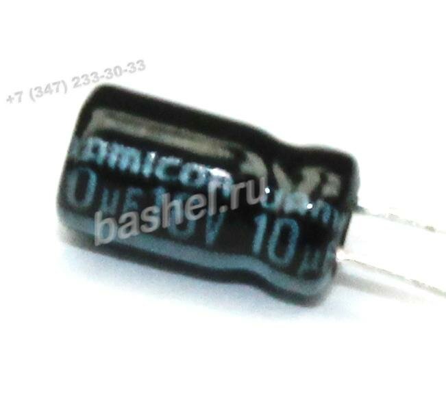 ECAP 10 мкФ / 16 В 4x8 SHR 105°C, Конденсатор электролитический, Jamicon