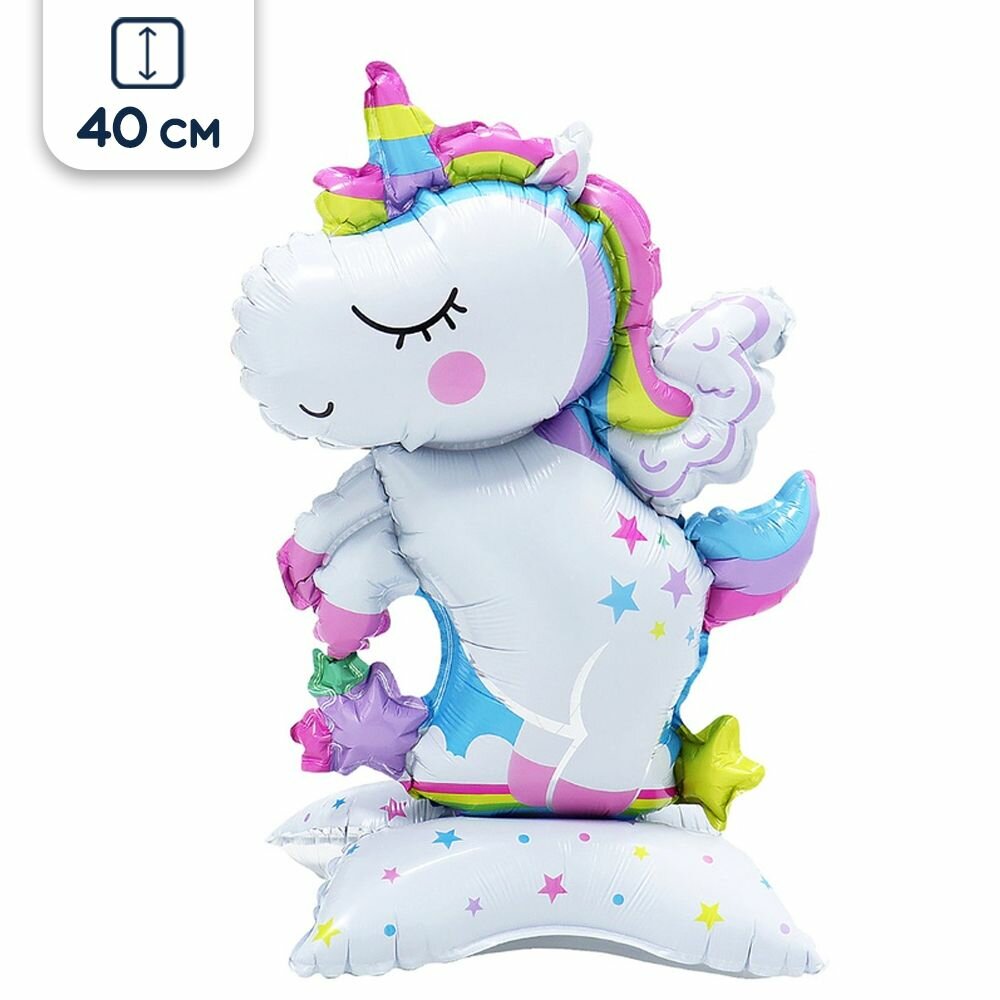 Воздушный шар фигура Единорог, 40 см