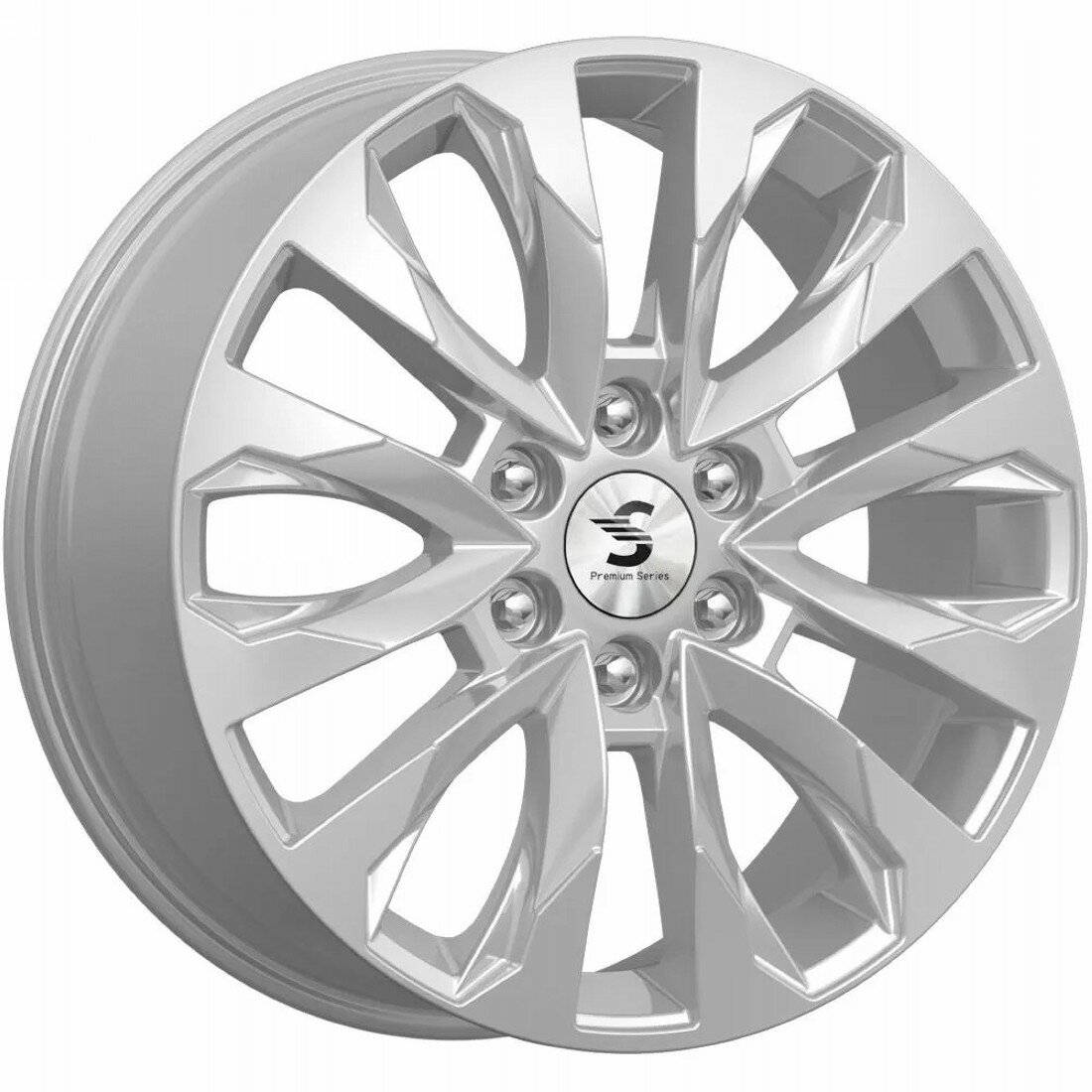 Колесный диск Premium Series КР007 8x20 6x139,7 ET42 75,1 Elite Silver литой для автомобиля