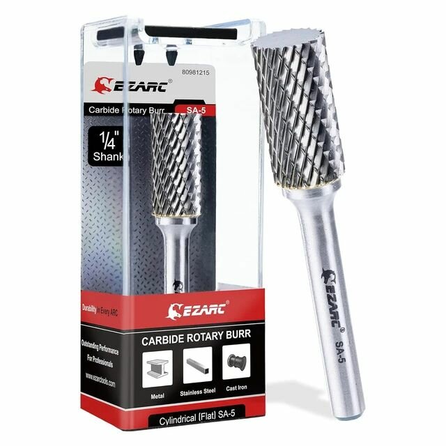 Борфреза цилиндрическая SA-5 по металлу EZARC из карбида вольфрама