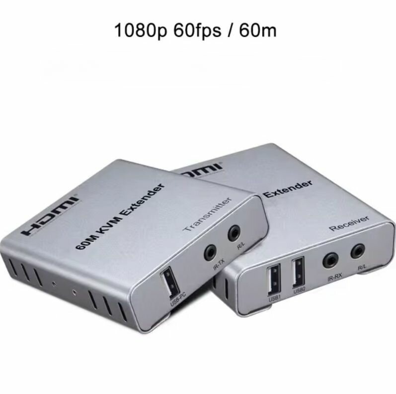 HDMI-удлинитель по витой паре KVM HDMI+ USB на 60м cat5e/6
