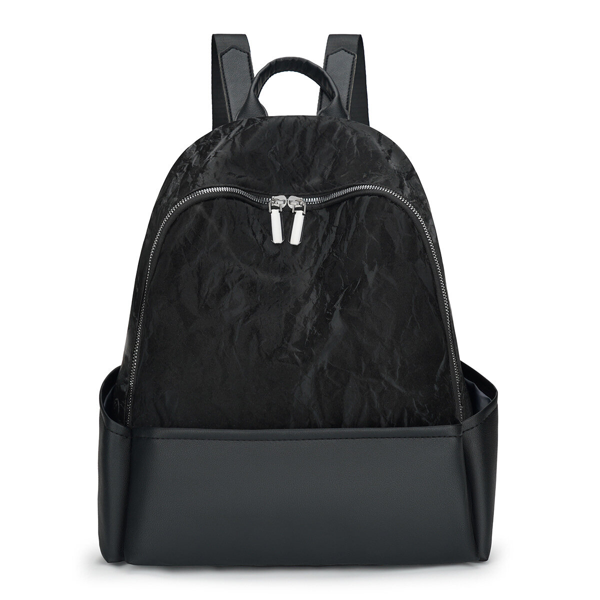 Рюкзак zhen li, искусственная кожа, трехмерный мешок, застежка-молния, черный