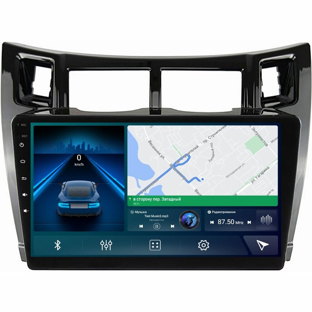 Магнитола CRS-300 Тойота Ярис Toyota Yaris 2005-2012 с Android 13, 4/32Gb память, 8 ядерный процессор, Carplay, DSP, 4G модем (Sim)