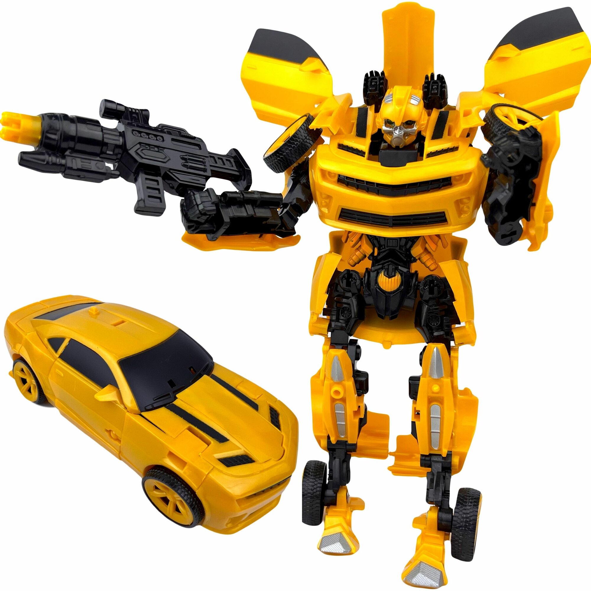 Робот Трансформер Бамблби 23 см с ручной пушкой / Автобот