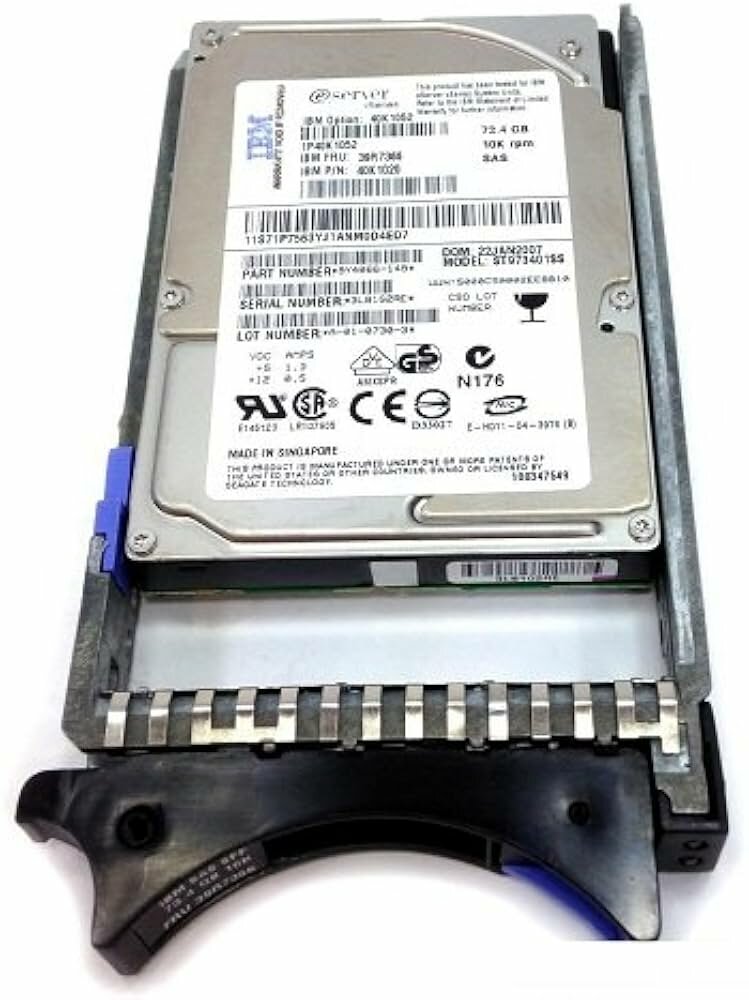 Жесткий диск IBM 73GB 2.5" SFF 10K SAS HS 40K1052