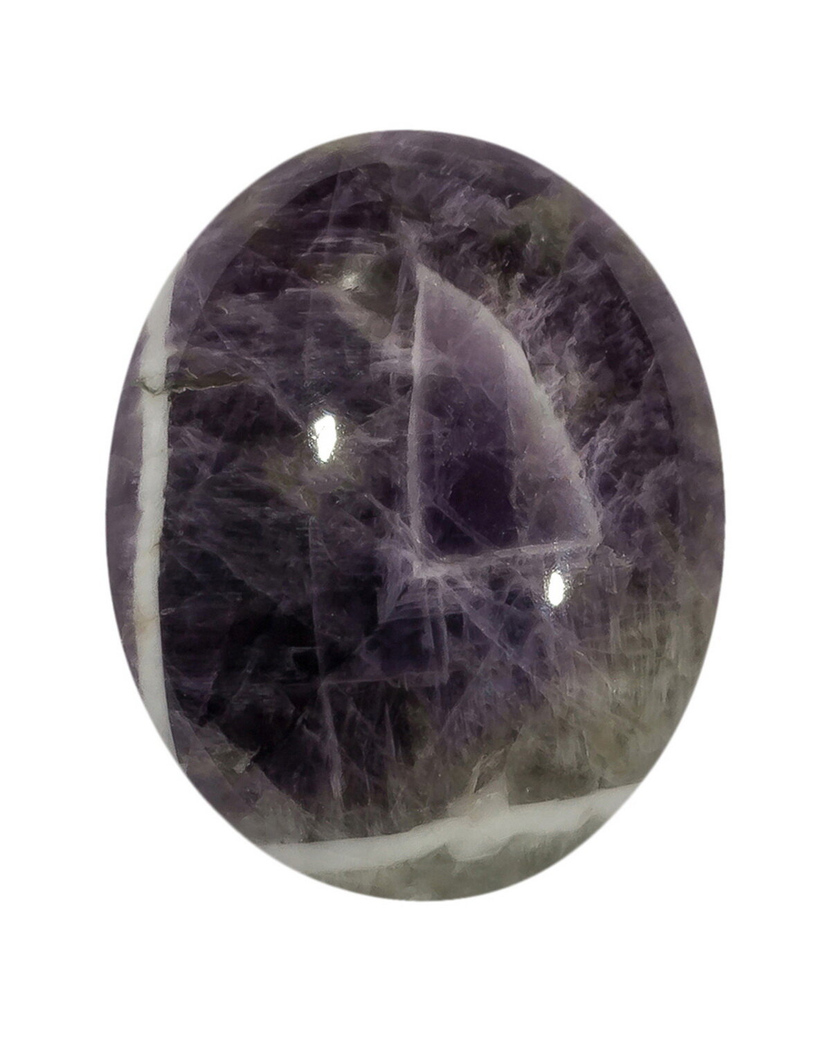 Кабошон из минерала Аметист, натуральный камень, размер: 29х23х7 мм.