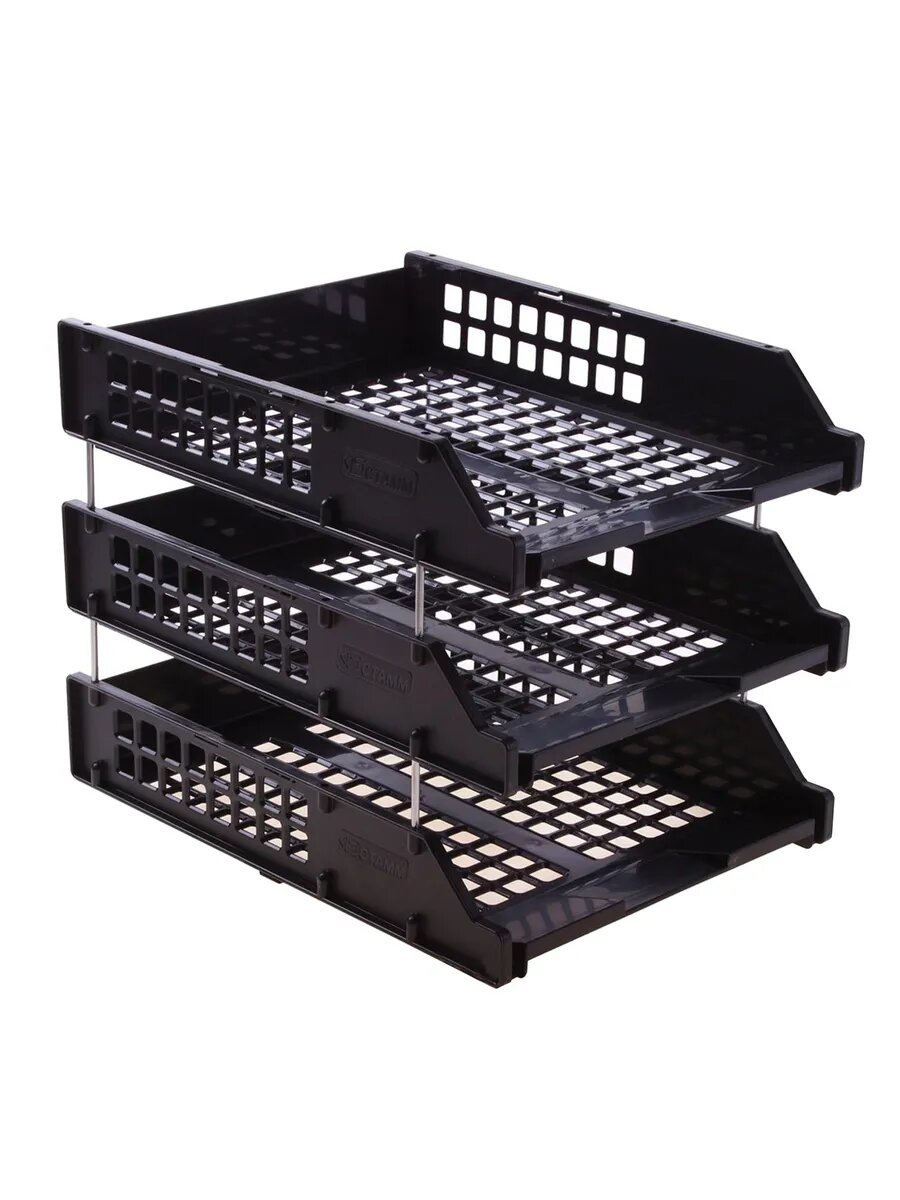 Лотки горизонтальные для бумаг, набор 3 шт.