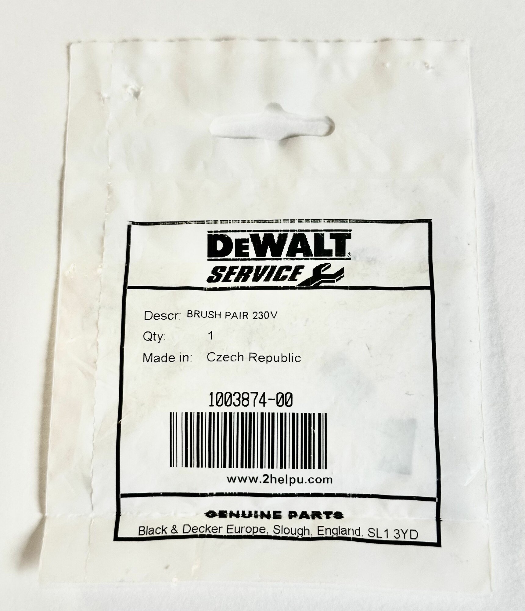 Щетки угольные (комплект 2 шт.) для шуруповерта/дрели DeWALT DW253/ DW221/ DW236 и др.(см. в описании) пр-во Чехия. Артикул 1003874-00