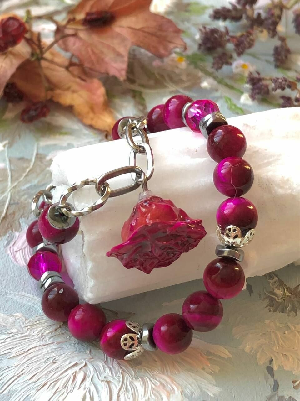 Браслет, тигровый глаз