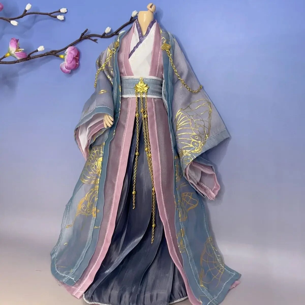 Костюм для куклы BJD 1/6, древнекитайский стиль, цвет 02, обхват груди 14.5 см