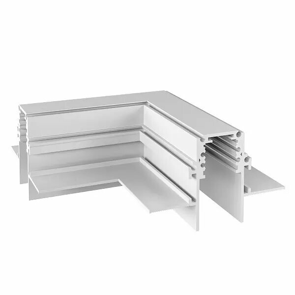 Угол соединительный белый (Горизон) для магнитного трека под шпаклевку G-АВД-5355 White