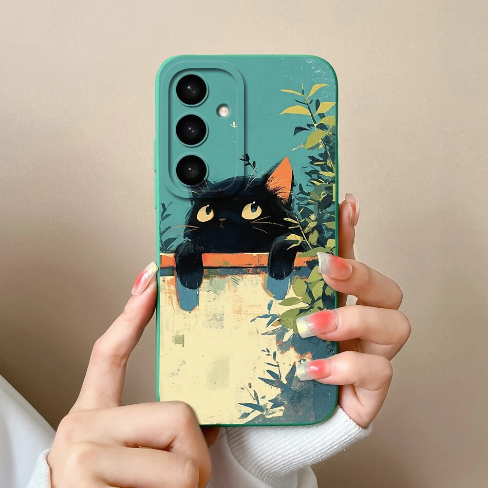 Чехол Samsung S24 Ultra, черный, TYG537, силикон