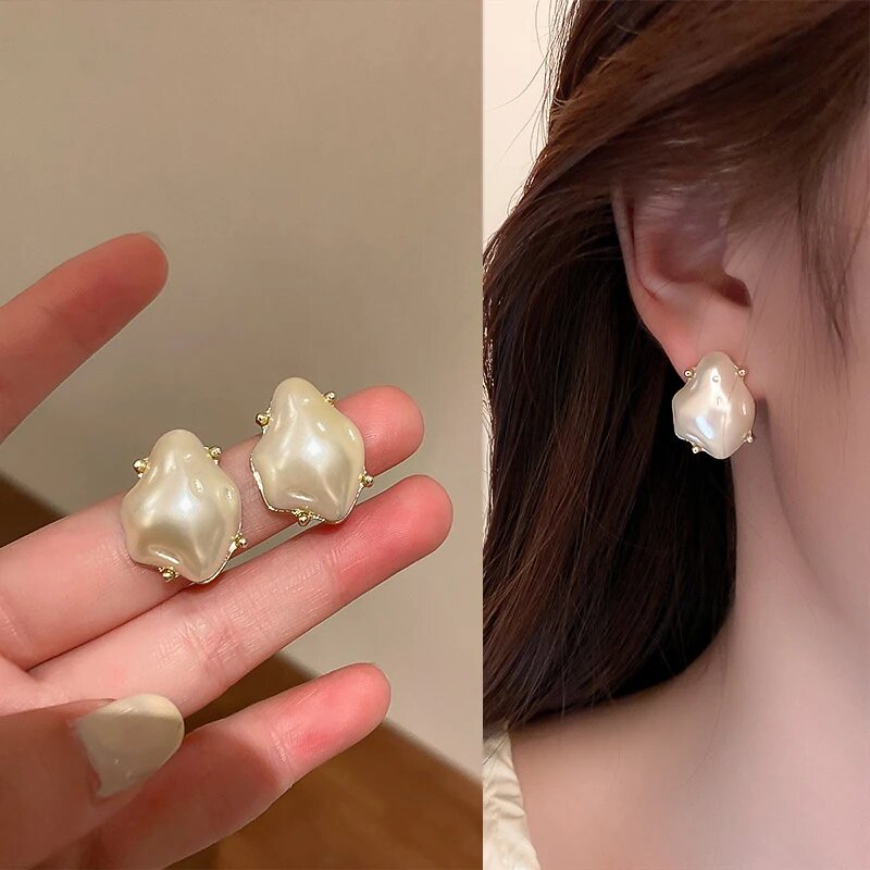 Комплект серег, жемчуг имитация