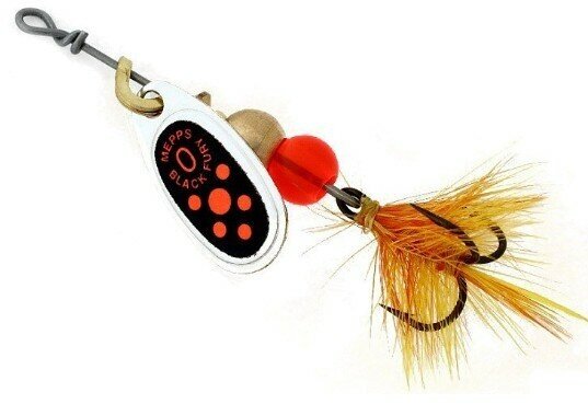 Блесна вращающаяся MEPPS Black Fury Mouche 2.0г №0 #S bl or