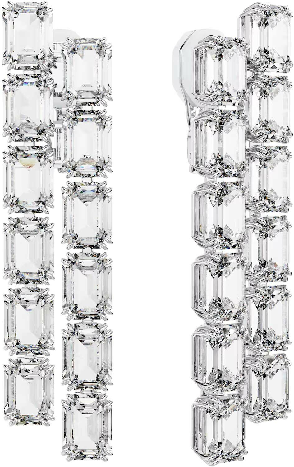 Серьги клипсы, искусственный камень