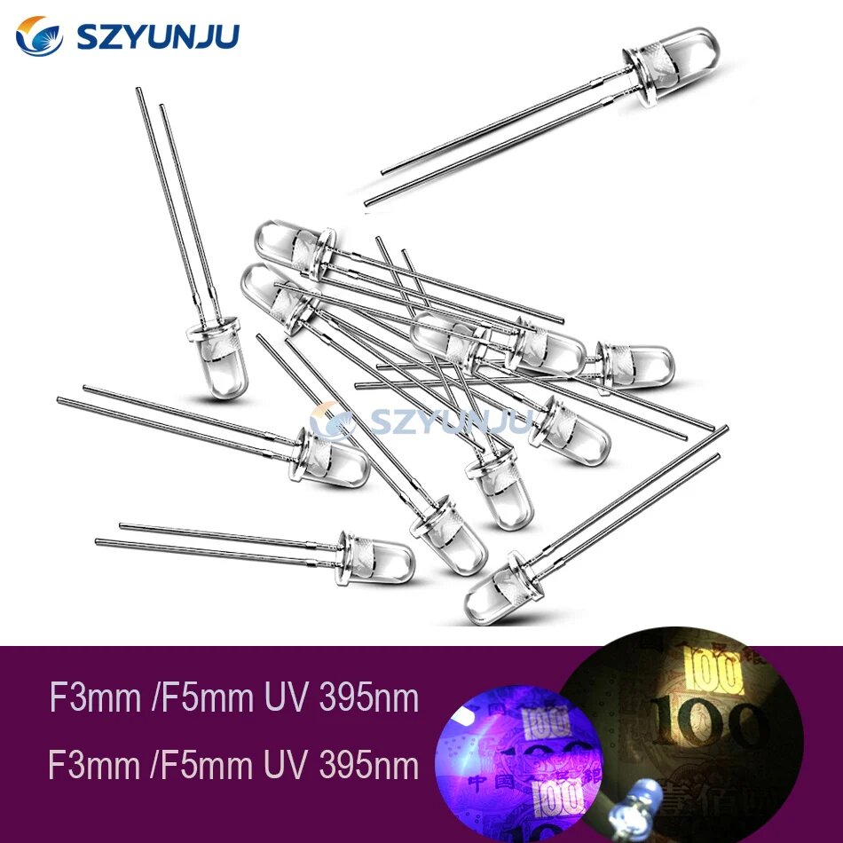 TiaoChongYi 3W UV LED ультрафиолетовая лампа