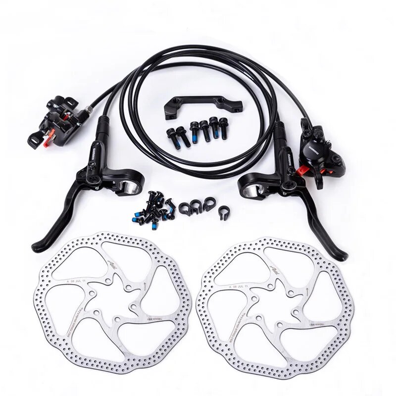Shimano MT200 гидравлические дисковые тормоза черные 160 мм Черный, MT200 with HS1 160mm