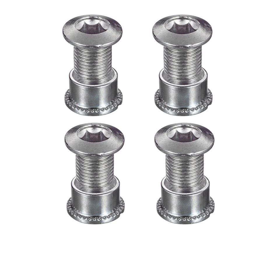 MOTSUV Болты для велосипедной звезды 4/5 шт, алюминиевые, 4.9/6.4 мм Double 6.4mm, 4pcs Steel Nail