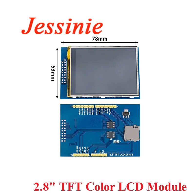 2,8" 2,8-дюймовый TFT ЖК-дисплей Модуль экрана SPI Последовательный порт Разрешение 320*240 ILI9341 Mega2560 для Arduino UNO