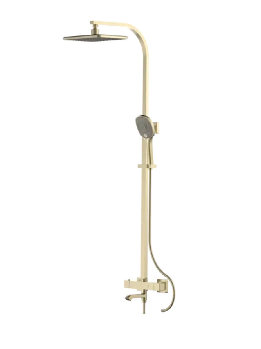 Душевая система Diadonna, латунь, хромированная, с термостатом, верхний и боковой душ