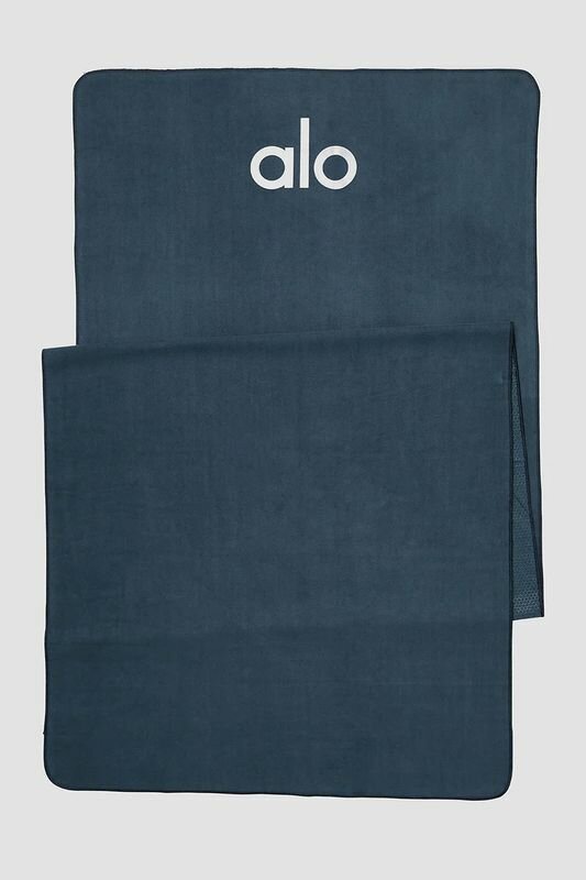 Нескользящий коврик Alo Yoga Grounded No-Slip Mat Towel, синий
