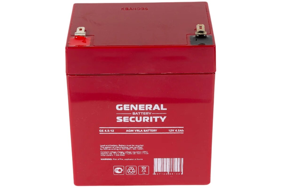 General Security Аккумуляторная батарея GS4.5-12 12В 4,5 Ач УТ-00001380