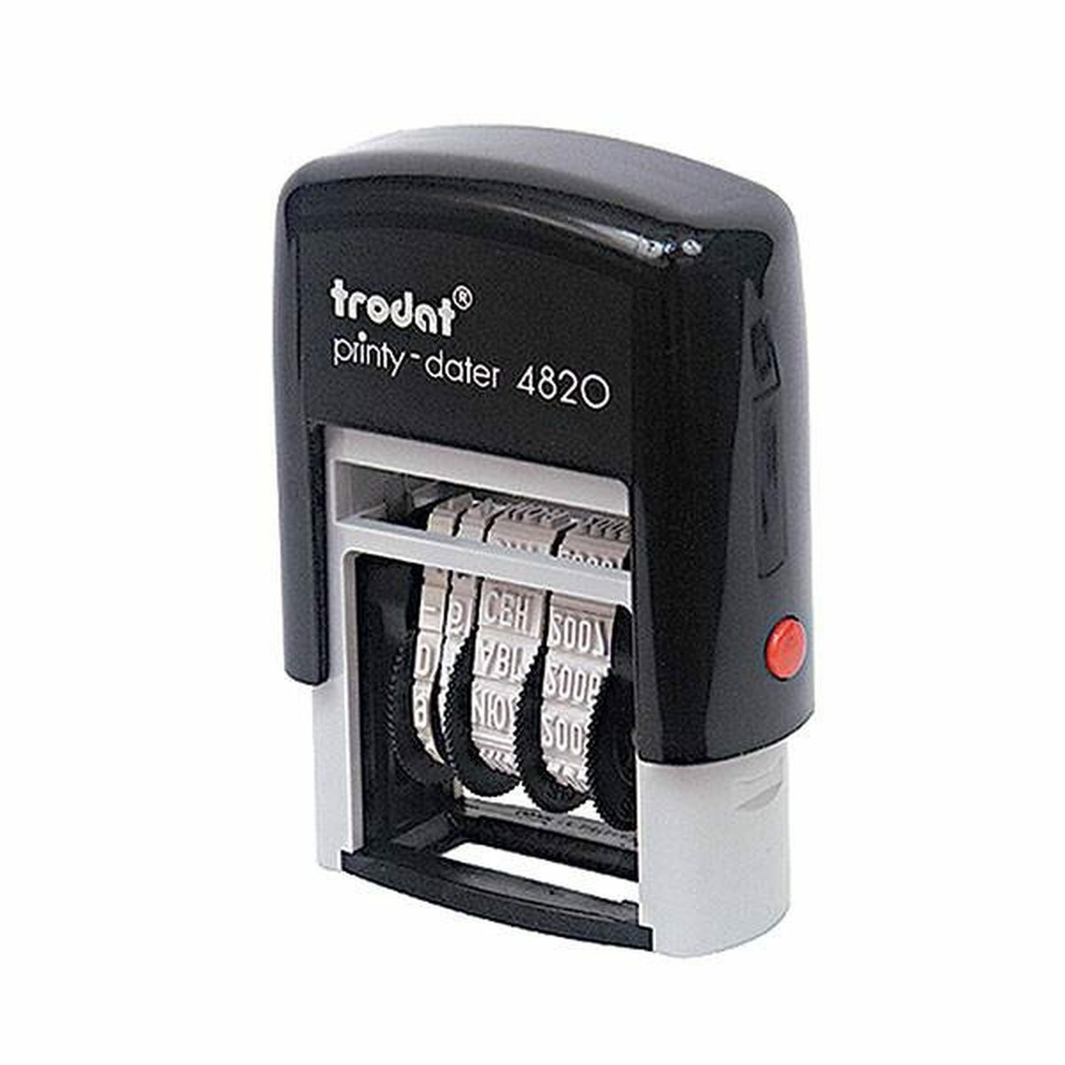 Датер автоматический ленточный Trodat 4820 (22х4мм, 1 строка, синий, месяц буквенный) (73930), 10шт.