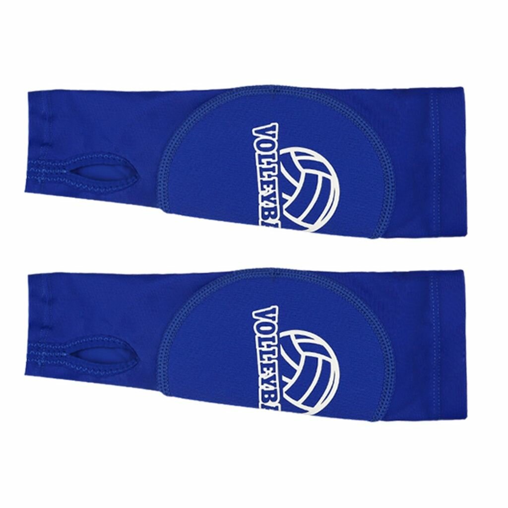 Спортивный защитный комплект, Защитные нарукавники для волейбольных тренировок - молодежный стиль - синие, 1 пара