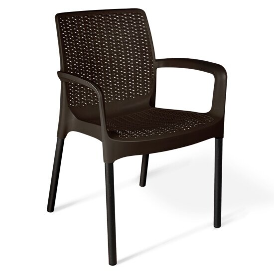 Стул Sheffilton SHT-S68 черно-коричневый/черный муар (цинк)