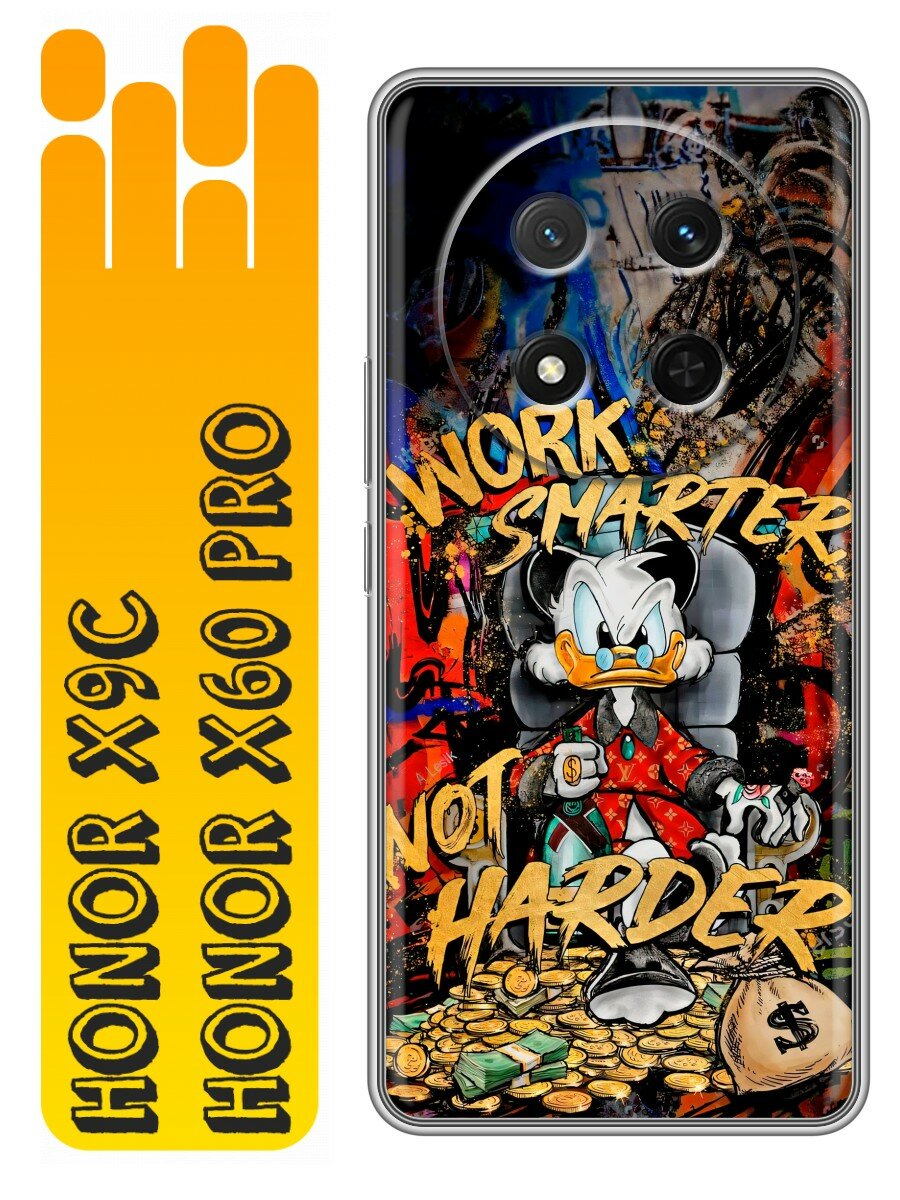 Чехол для Honor X9c с принтом Дональд Дак Деньги (Хонор Х9с)