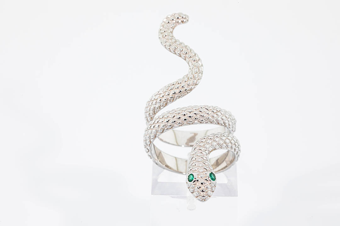 Кольцо, серебро, 925 проба, родирование, нанокристалл