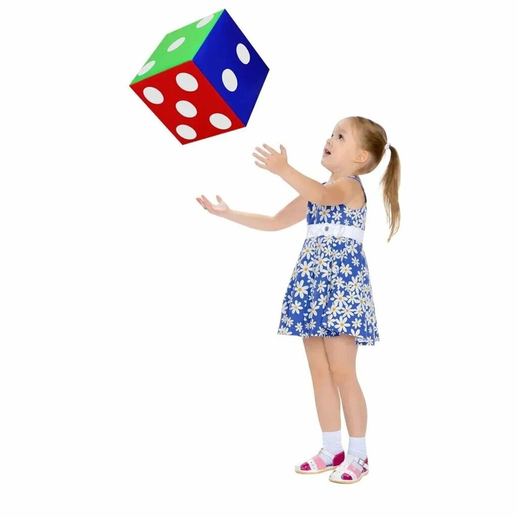 Большой кубик кости игральный из мягкого поролона, 30х30х30 см