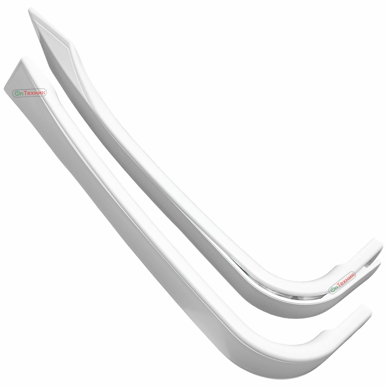 Комплект из 2шт. ручки Позис Hannfrost верх+низ, pozis, белая. 340 мм